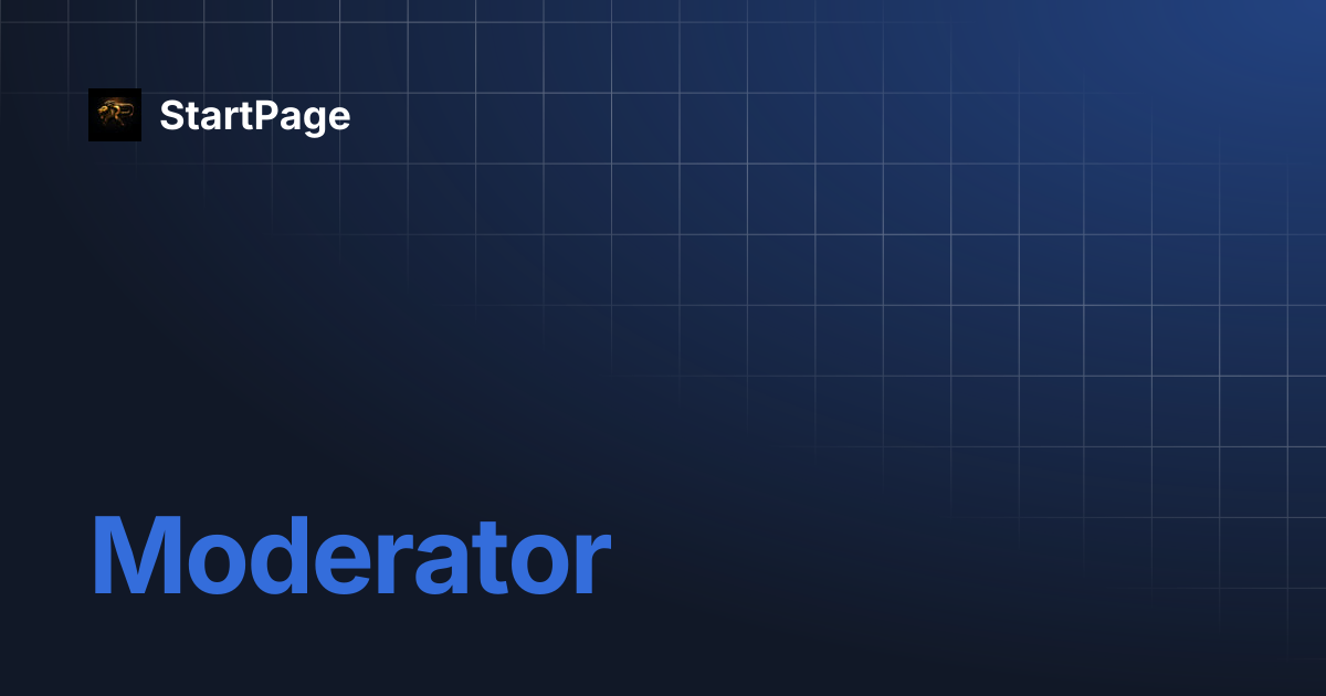 Moderator | StartPage